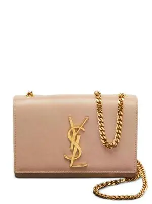 Saint Laurent Small Leather Kate Shoulder Bag - Neutrals