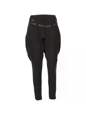 Givenchy Crepe Eyelet Embellished Trousers
