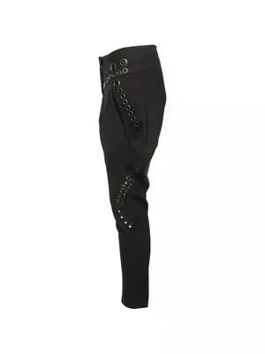 Givenchy Crepe Eyelet Embellished Trousers