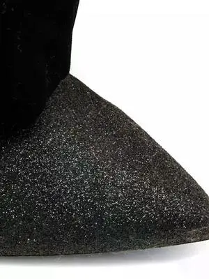 NICHOLAS KIRKWOOD Glitter Velvet Ankle Boots