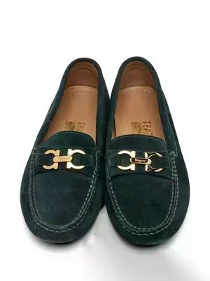 FERRAGAMO Gancini Suede Loafers