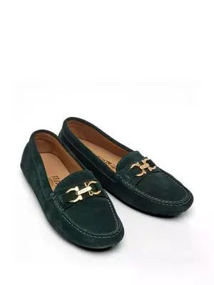 FERRAGAMO Gancini Suede Loafers