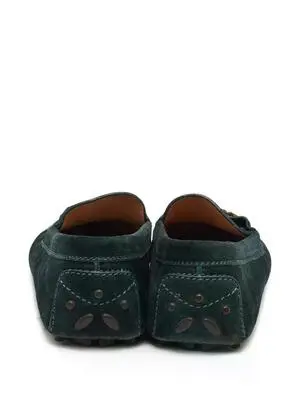 FERRAGAMO Gancini Suede Loafers