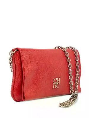 Carolina Herrera Logo Plaque Chain-link Shoulder Bag - Red