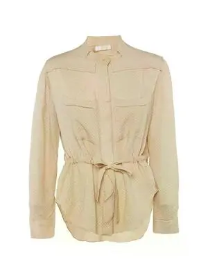 Chloé Textured Band Collar Shirt