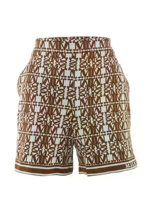 Max Mara Anagni Logo Knit Shorts - Brown