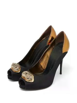 GIUSEPPE ZANOTTI Crystal-embellished Peep-toe Pumps