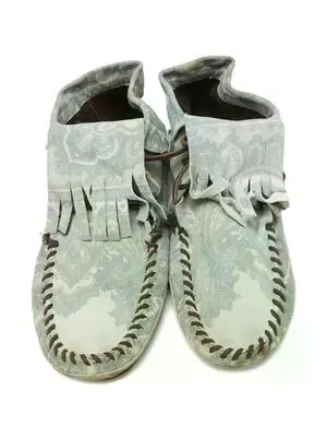 Dolce & Gabbana Floral-print Fringed Desert Boots