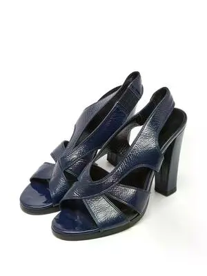 Balenciaga Patent Leather Slingback Sandals