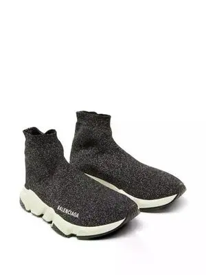 Balenciaga Metallic Knit Sock Sneakers