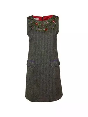 Moschino Patterned Embellished Mini Dress