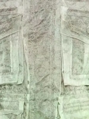 LOUIS VUITTON Monogram Organza Layered Hooded Jacket