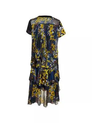 Sacai Layered Floral Print Chiffon Insert Skirt Set