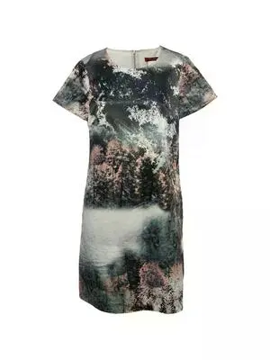 Max Mara Printed Satin Mini Dress