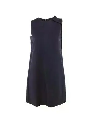 Valentino Garavani Sleeveless Mini Dress With Bow Detail - Blue