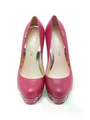 LORIBLU Embellished Platform Pumps