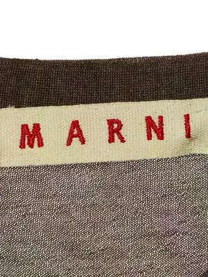 Marni Contrast Panel V-neck Cardigan