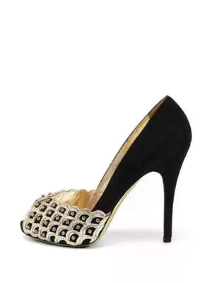 Valentino Garavani Embellished Peep-toe Platform Pumps