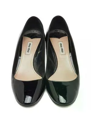 Miu Miu Crystal-embellished Block-heel Pumps