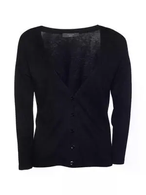 Max Mara Knit Button-front Cardigan - Black