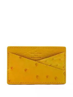LOUIS VUITTON Ostrich Leather Card Holder - Yellow