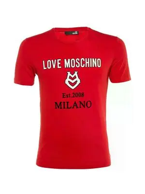 Moschino Logo-print Crew-neck T-shirt - Red