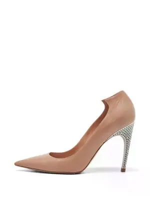 Dior Crystal-embellished Pointed-toe Pumps - Neutrals