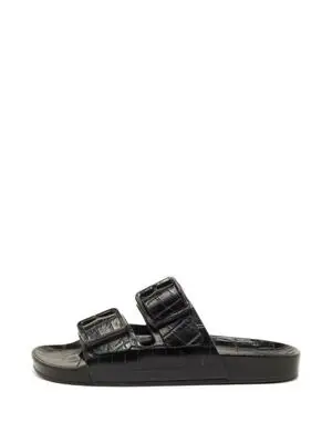 Balenciaga Mallorca Buckle Slide Sandals - Black