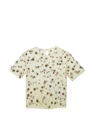 Valentino Garavani Sequin Embellished Tulle T-shirt - Neutrals