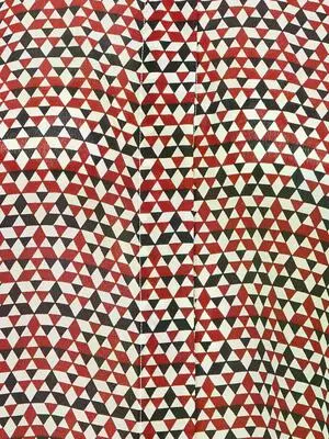 Maje Geometric Print Silk Shirt