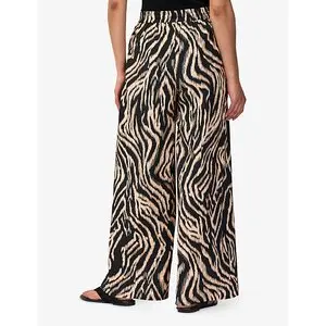 RO&ZO Zebra Print Wide Leg Trousers - Multi