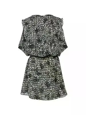 Balenciaga Abstract-print Silk Mini Dress