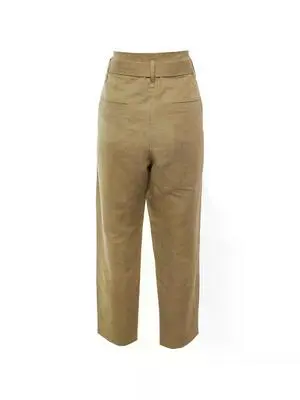 Brunello Cucinelli Belted Herringbone Trousers