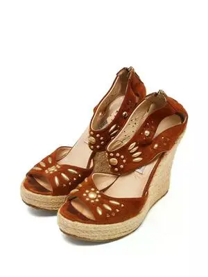 JIMMY CHOO Studded Wedge Sandals