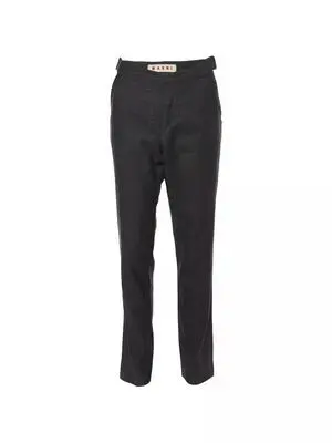 Marni Charcoal Wool Tapered Leg Trousers