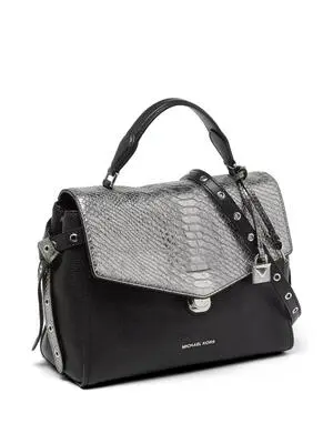 Michael Kors Bristol Snakeskin-effect Tote Bag - Black