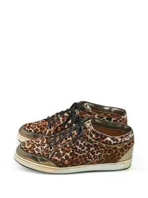JIMMY CHOO Miami Leopard Print Sneakers