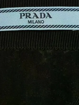 Prada Printed Pleated Midi Skirt