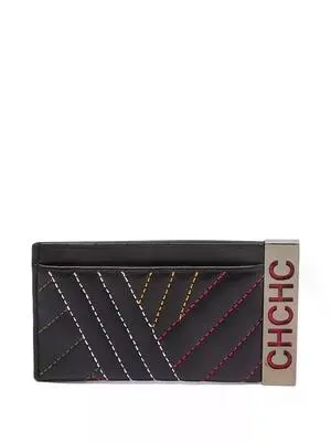 Carolina Herrera Quilted Card Holder - Black