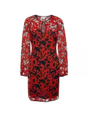 Diane Von Furstenberg Gadie Lace Mini Dress - Red