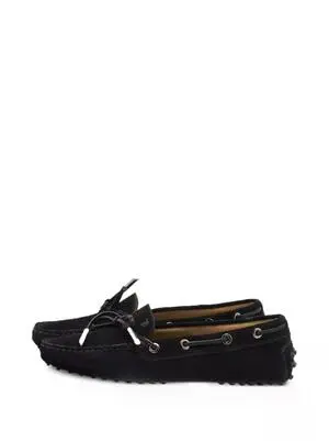 TOD'S Suede Gommino Loafers - Black