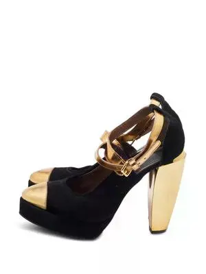 Marni Platform Ankle-strap Pumps - Black
