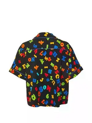 Moschino Letter Print Crepe Shirt