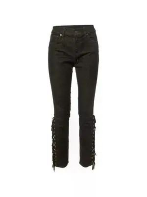 Polo Ralph Lauren Fringed Skinny Jeans - Black