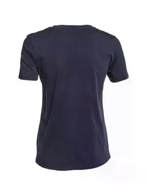 Balmain Logo-print Button-detail T-shirt - Blue