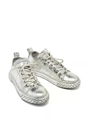 GIUSEPPE ZANOTTI Croc-embossed Low-top Sneakers