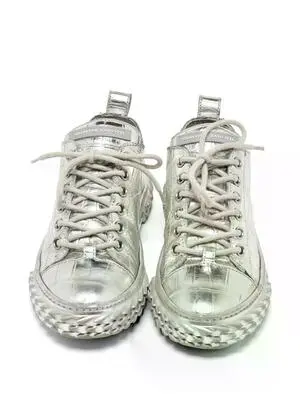GIUSEPPE ZANOTTI Croc-embossed Low-top Sneakers