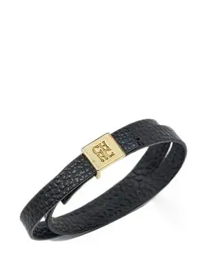 Carolina Herrera Double Wrap Leather Bracelet