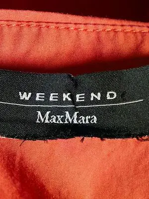 Max Mara Cotton Short Sleeve Dress - Orange