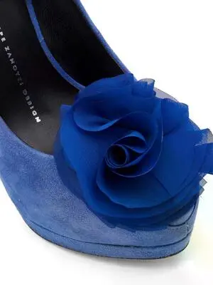 GIUSEPPE ZANOTTI Flower-appliqué Platform Pumps